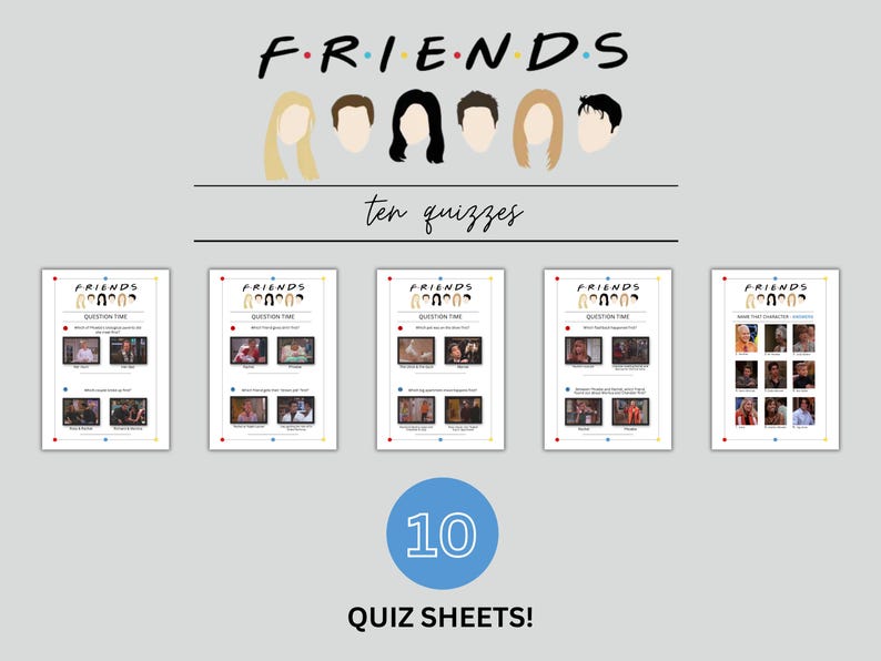 Friends TV Show Quiz Bundle, 10 Games (digital Download) - Etsy