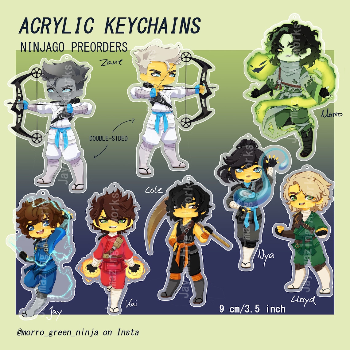 Ninja Go Inspired Acrylic Keychains - Etsy