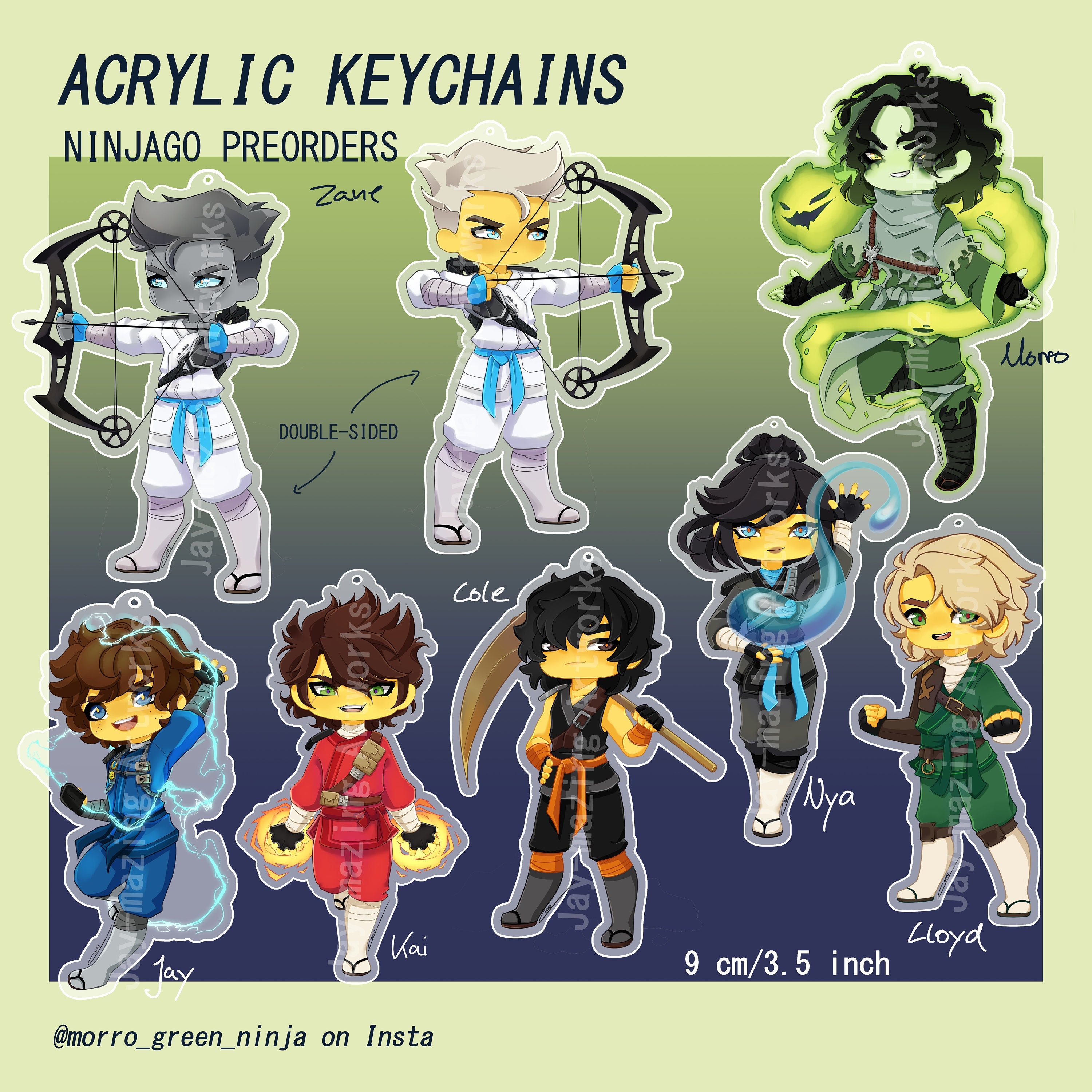 Ninja Go Inspired Acrylic Keychains - Etsy