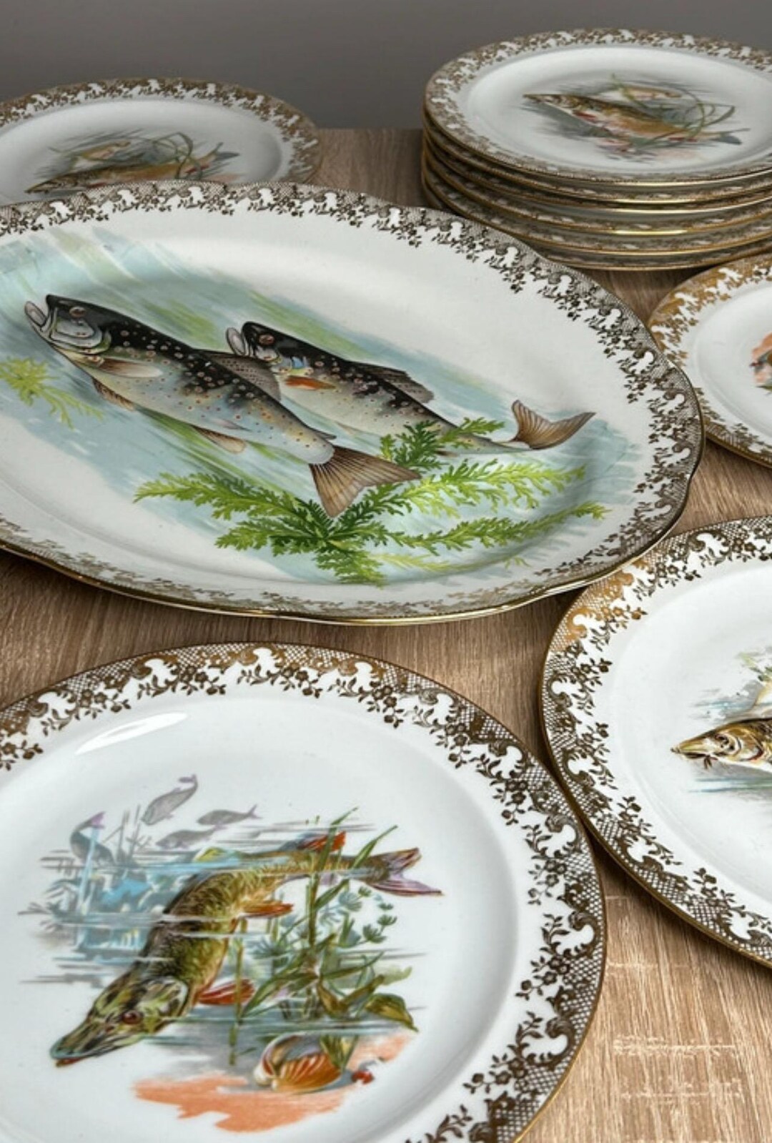 Art Deco Fish Service Set by Haviland Limoges | France, C. 1910–1930 ...
