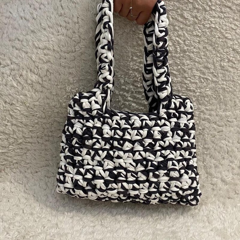 Hand Knit Bag - Etsy