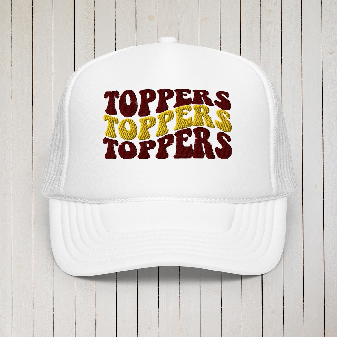Toppers (smaller Writing) Embroidered Foam Trucker Hat - Etsy