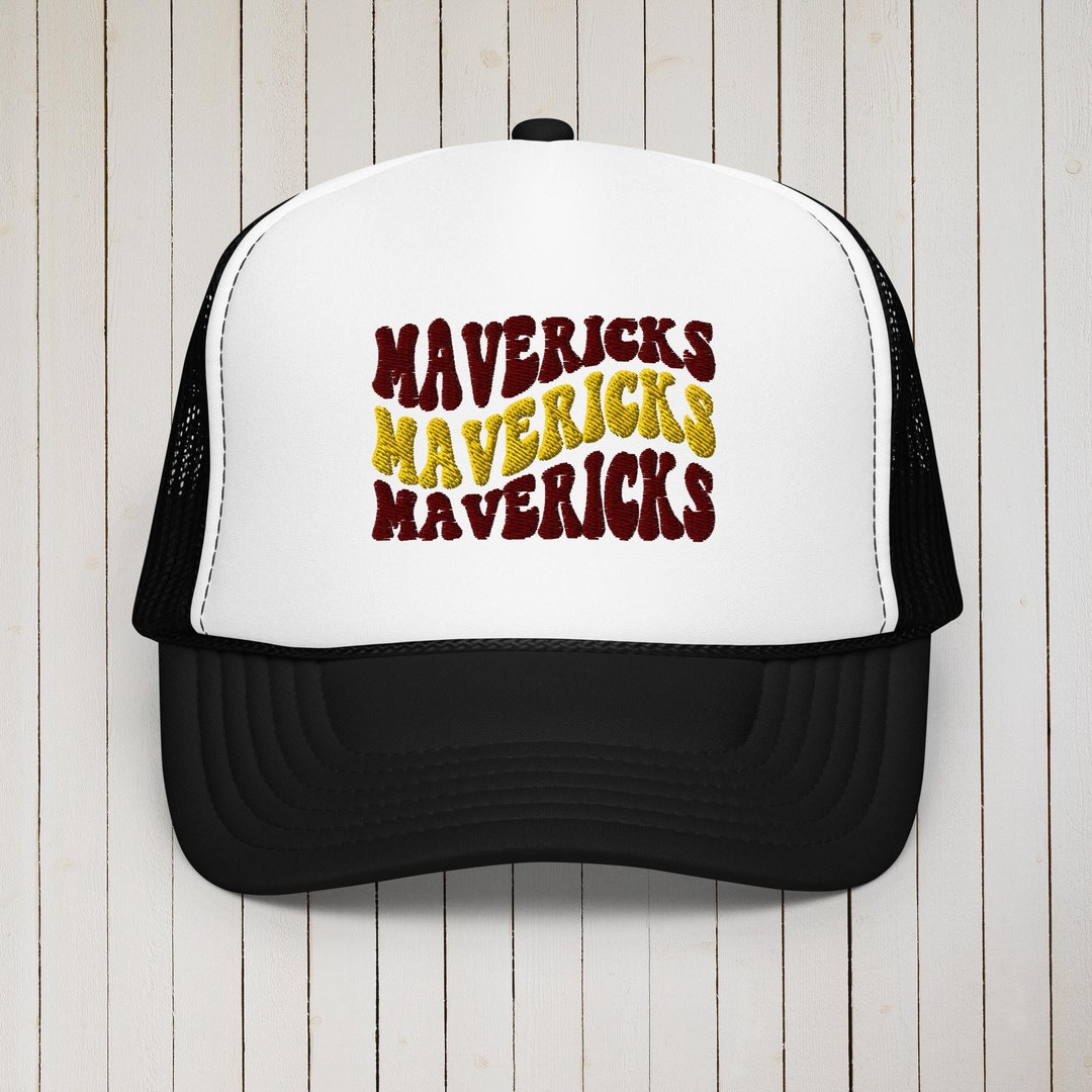 Mavericks / Maroon and Gold / Embroidered Trendy Foam Trucker Hat - Etsy