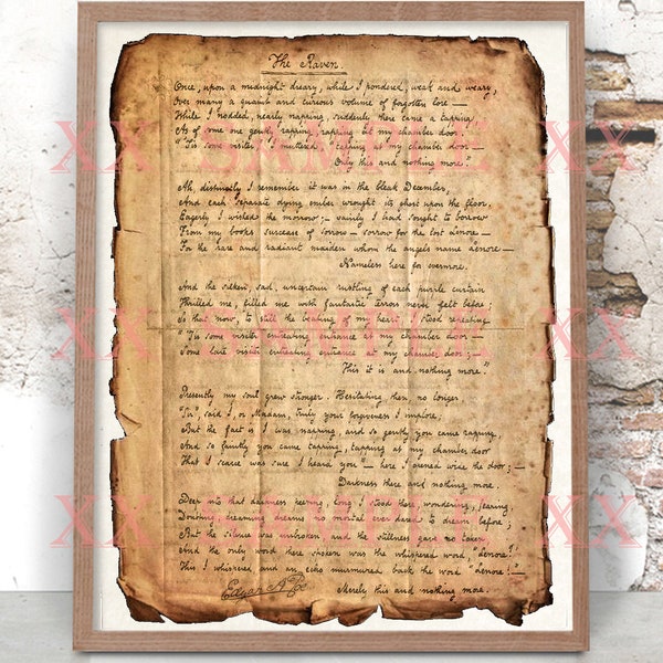 Edgar Allen Poe Poems Names - Etsy New Zealand