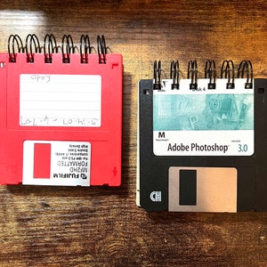 Vintage Computer Floppy Disk Notepad Journal, Nerd Geek Tech Gift, 90's ...