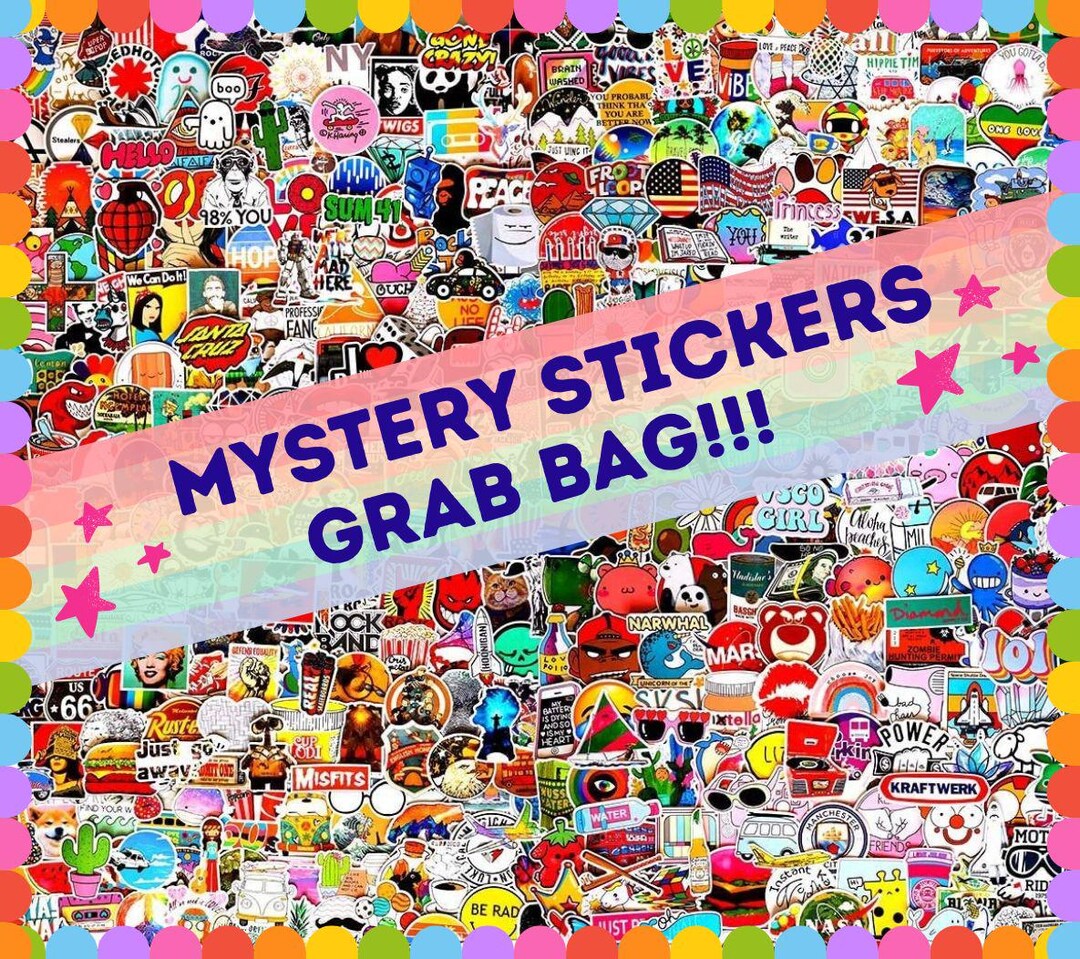 Mystery Sticker Grab Bag, Sticker Pack, Random Stickers, Happy Mail ...