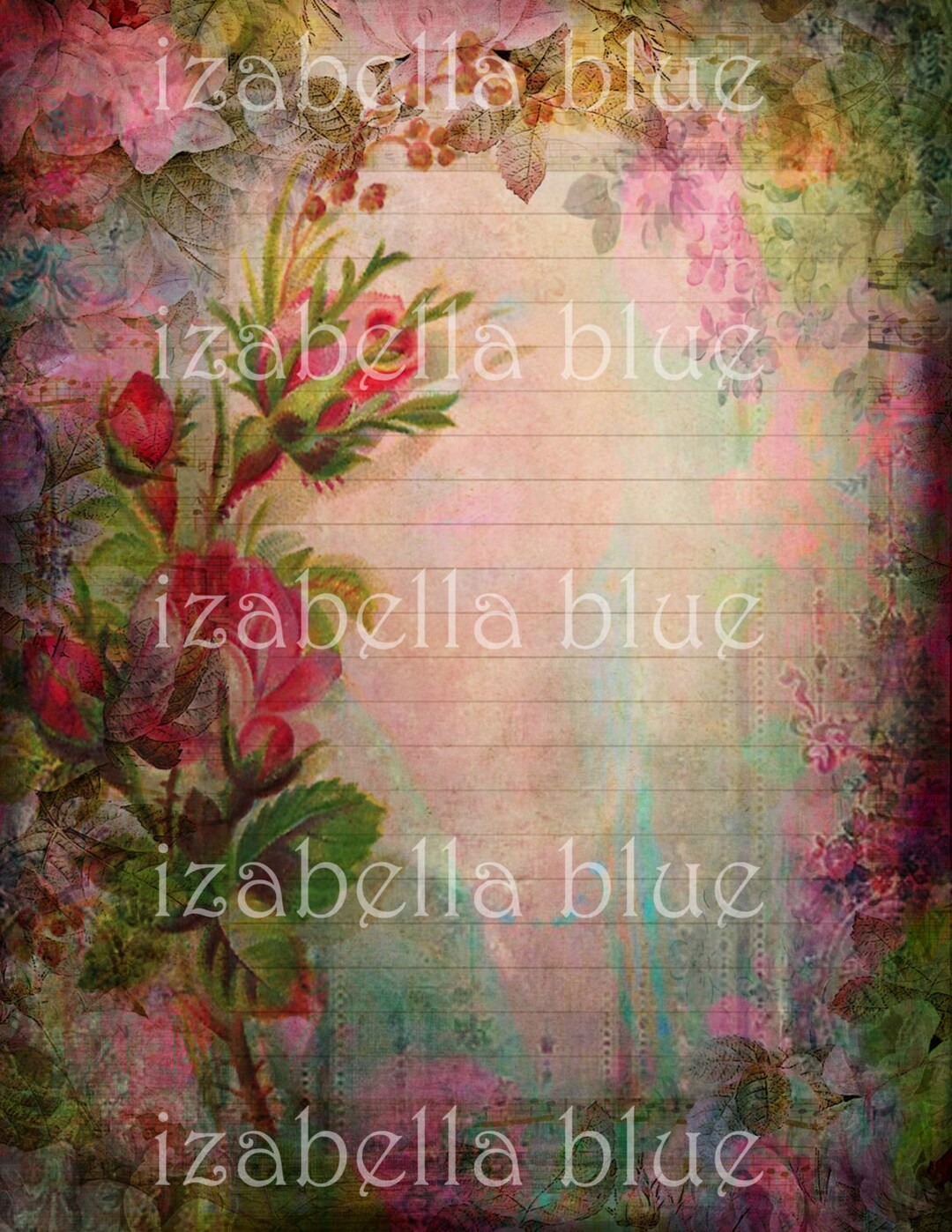 Journaling Page Instant DIGITAL Download Backgrounds Scrapbooking Paper ...