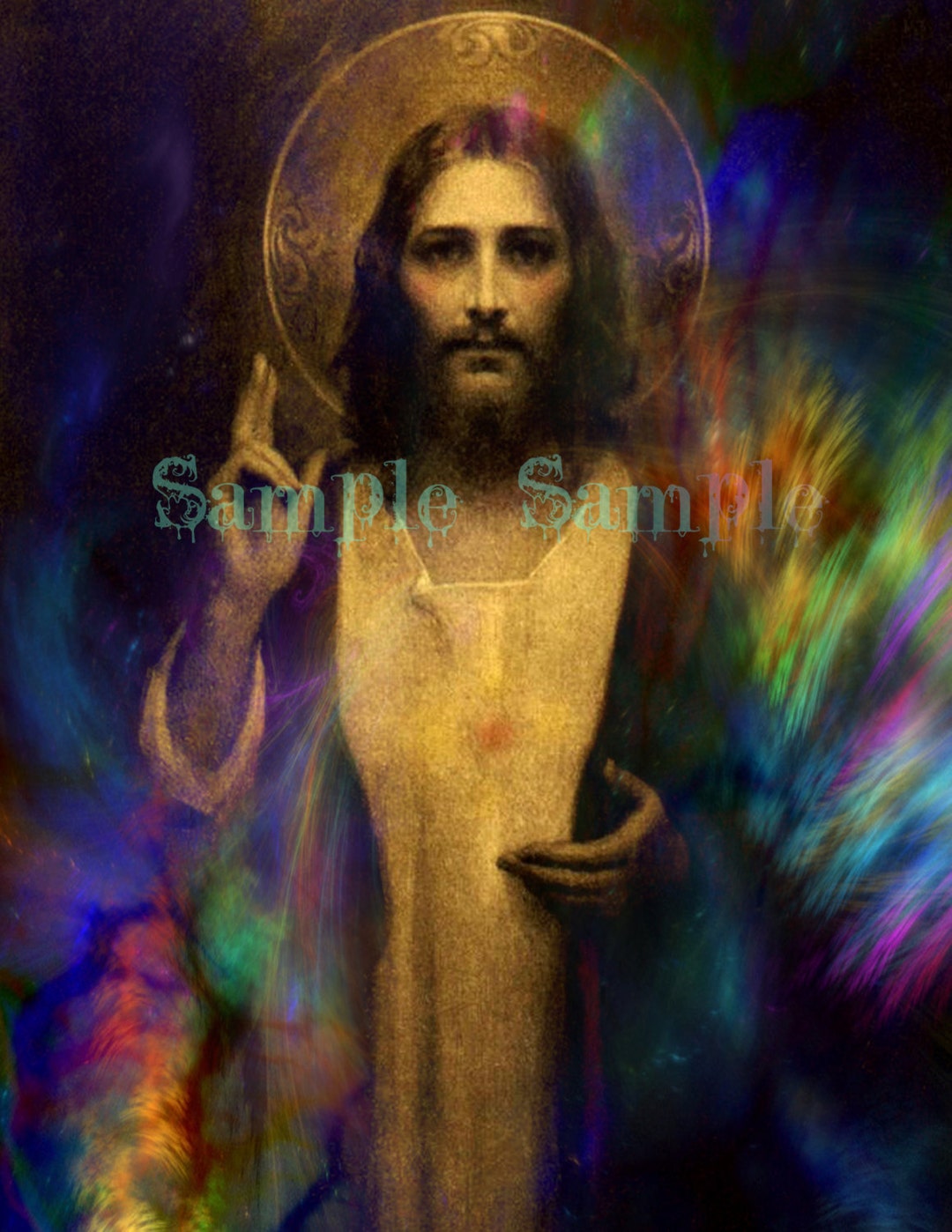 Digital Collage Sheet Jesus Collage ART INSTANT Digital Download Prayer ...