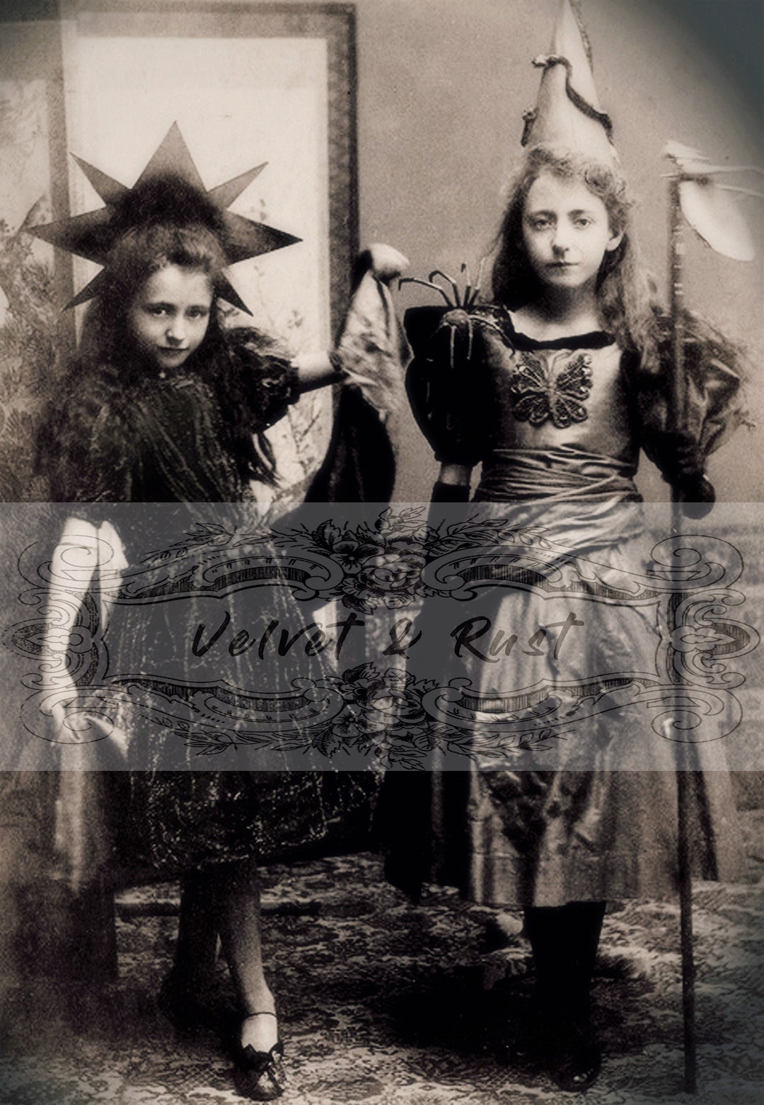 Printable Instant Download Little Girl Witches Halloween Gypsy Tarot ...