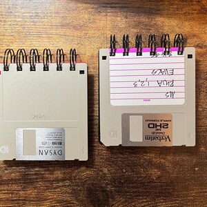 Vintage Computer Floppy Disk Notepad Journal, Nerd Geek Tech Gift, 90's Internet, Nostalgia, the ...