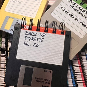 Vintage Computer Floppy Disk Notepad Journal, Nerd Geek Tech Gift, 90's ...
