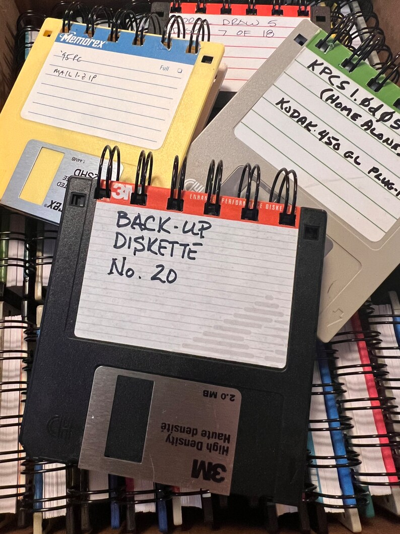 Vintage Computer Floppy Disk Notepad Journal Nerd Geek Tech - Etsy
