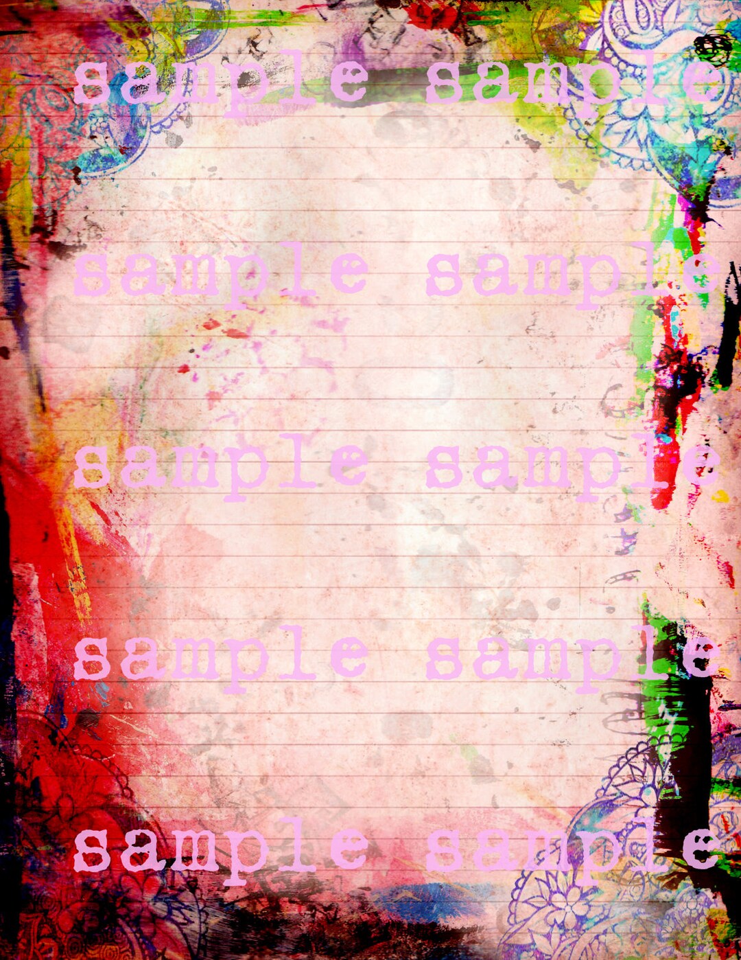 Instant Digital Download Mixed Media Abstract Paint Mandala Henna ...