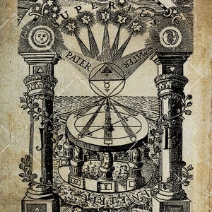 Printable Freemason Medieval Art Print, Alchemy Print, Occult Art ...