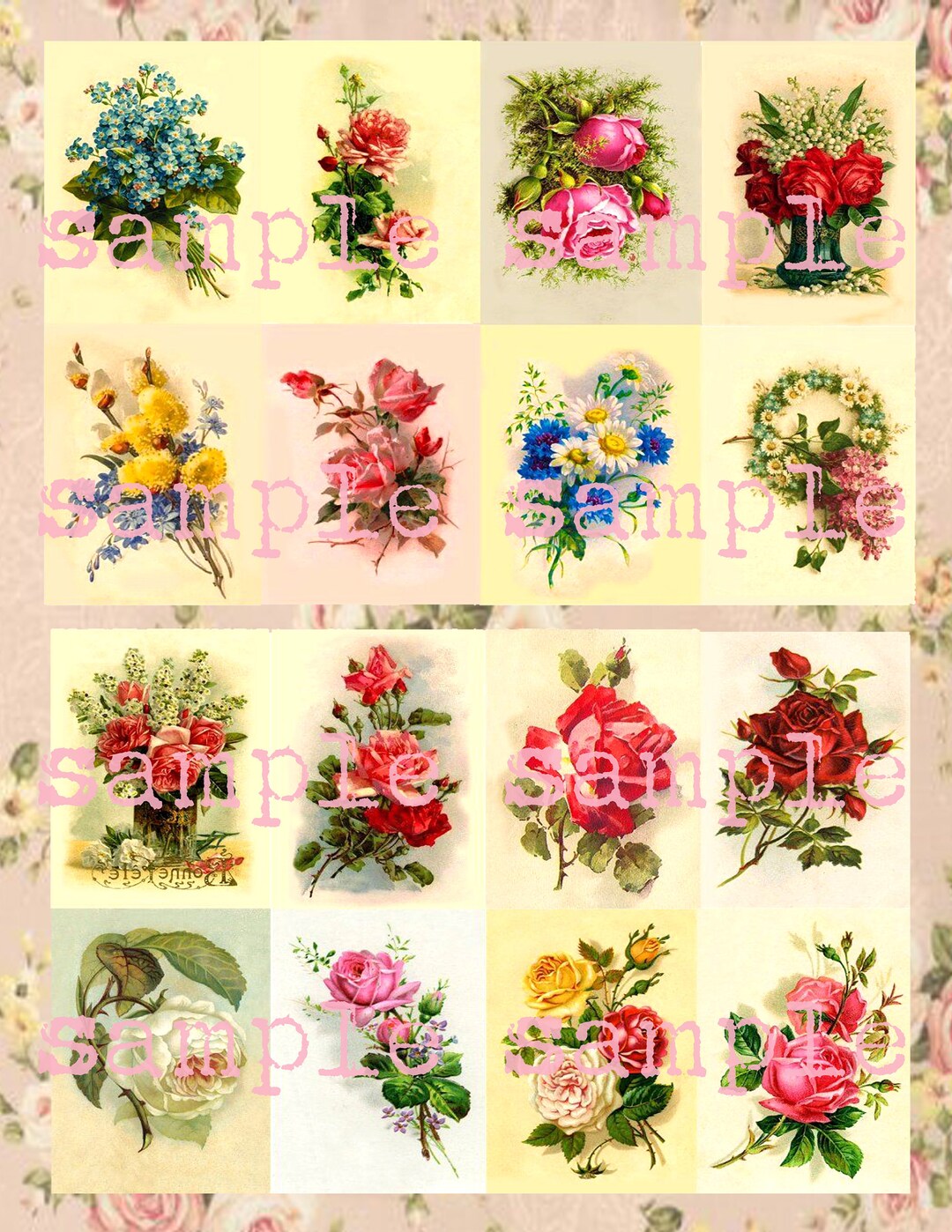Digital Download Collage Sheet, Downloadable Paper, Printable Paper ...
