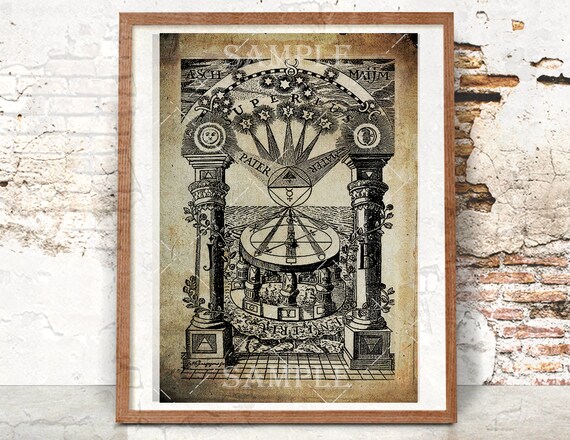 Printable Freemason Medieval Art Print Alchemy Print Occult - Etsy