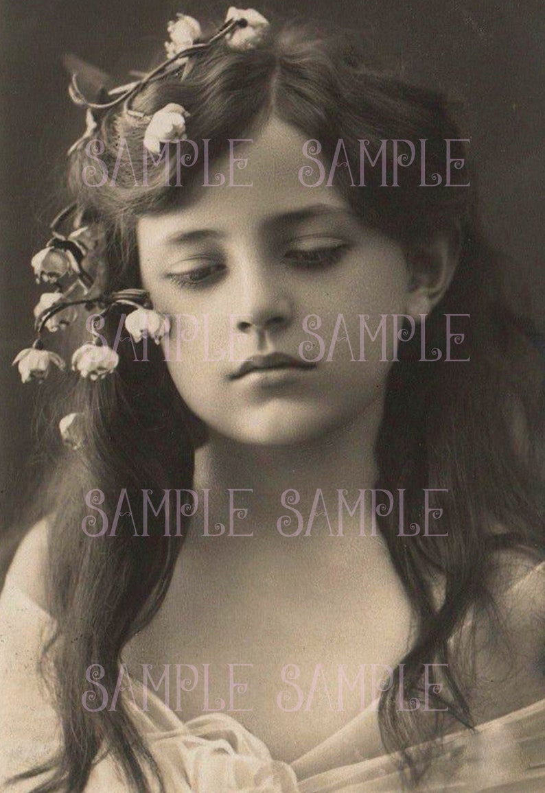 Beautiful Victorian Sad Little Girl Antique Photograph Gypsy - Etsy Canada