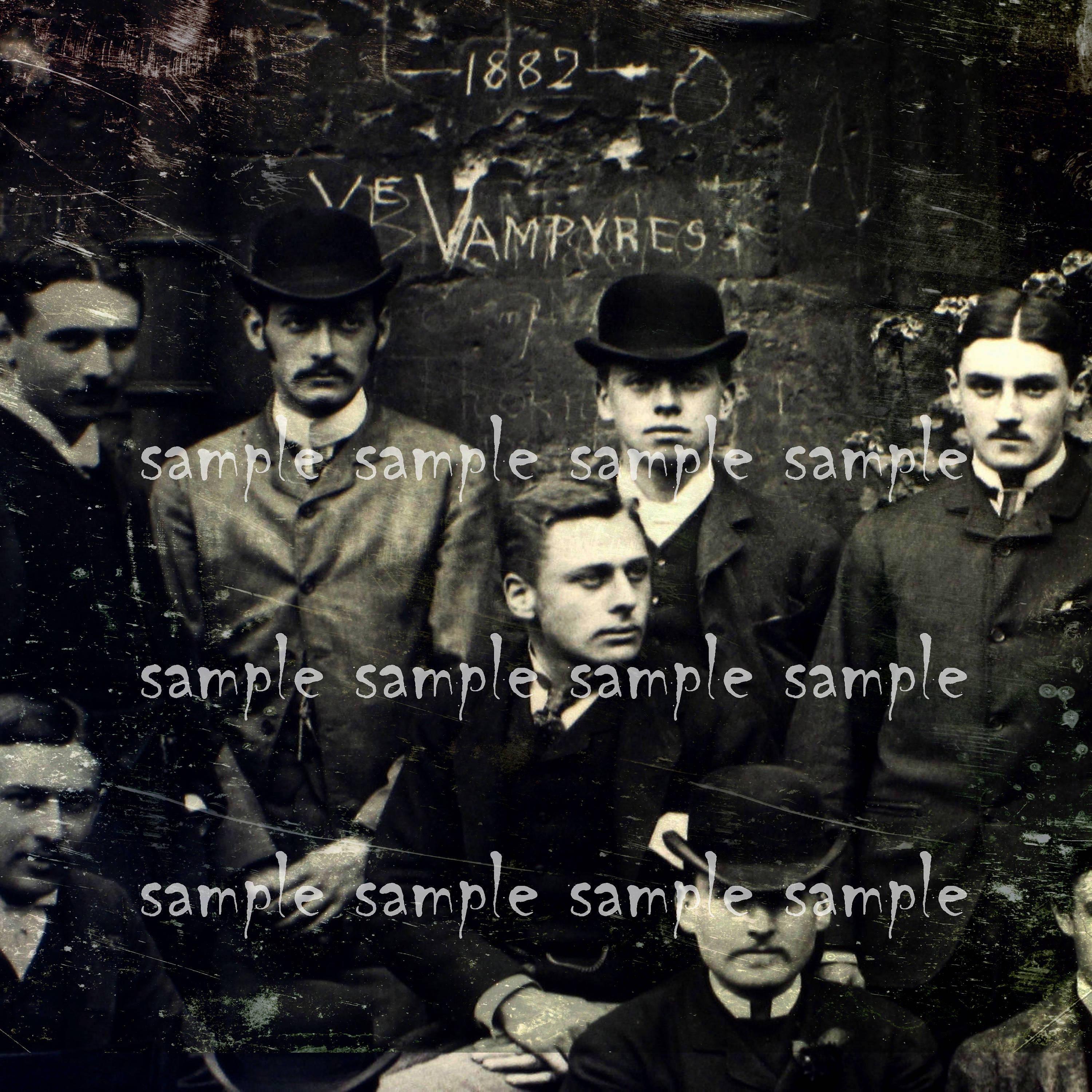 Vampires Halloween instant Digital Download Antique Photograph | Etsy
