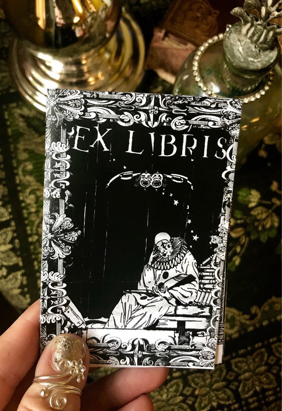 Mini Art Zine Antique Ex Libris French Book Plate Black and | Etsy