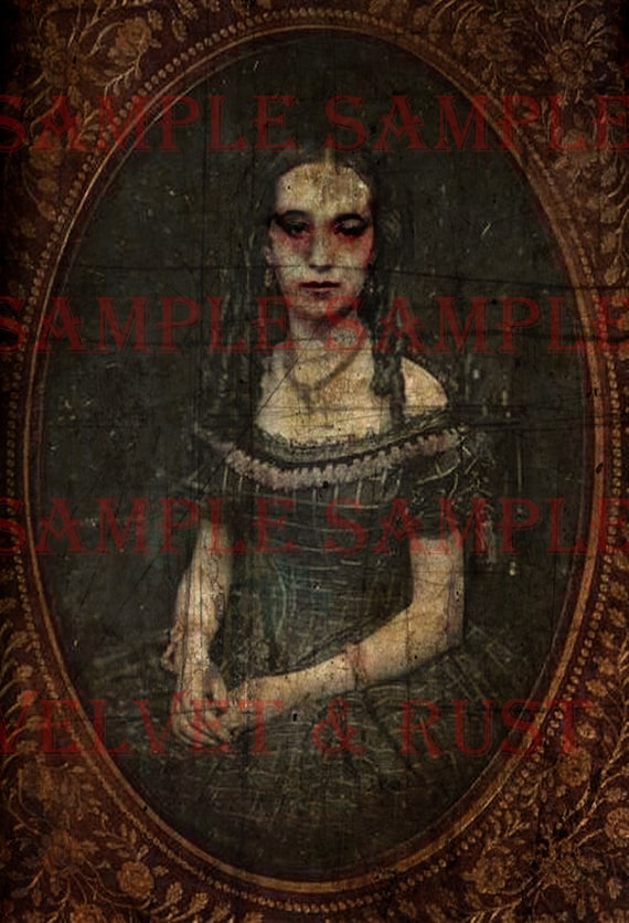 Printable Creepy Zombie Ghost Girl Vintage Victorian Dark - Etsy