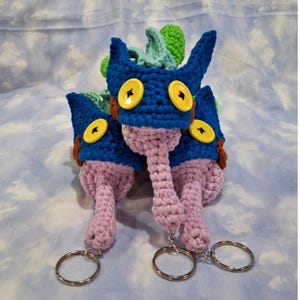 Chibi Crochet Monster Hunter Pukei-pukei Keychain Plush - Etsy