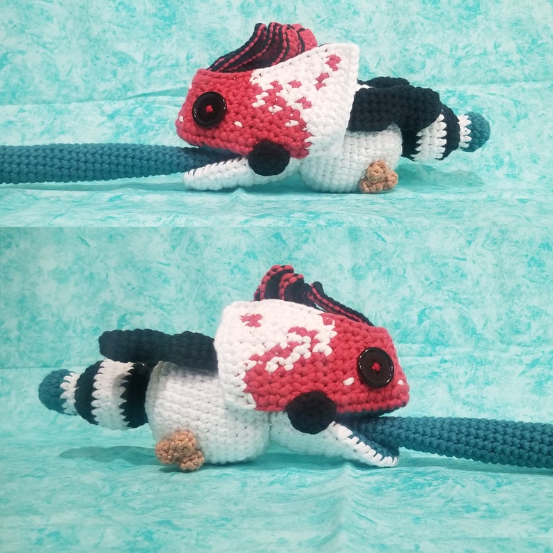 Monster Hunter Pukei-pukei Crochet Plush W/ Optional Keychain or Magnet ...