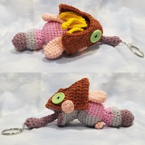 Chibi Crochet Monster Hunter Pukei-pukei Keychain Plush - Etsy