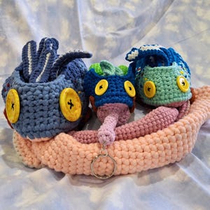 Chibi Crochet Monster Hunter Pukei-pukei Keychain Plush - Etsy