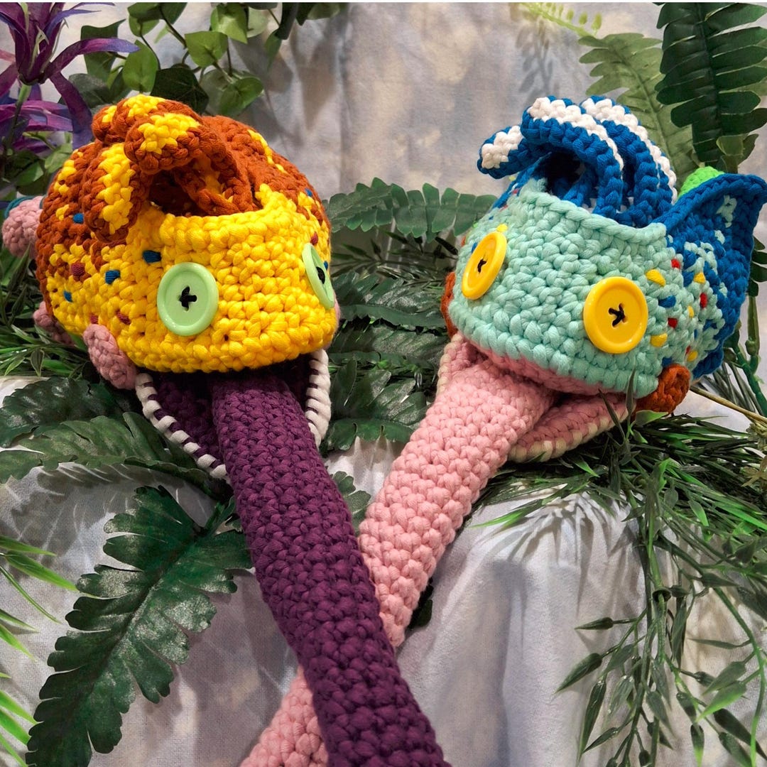 Monster Hunter Pukei-pukei Crochet Plush W/ Optional Keychain or Magnet ...