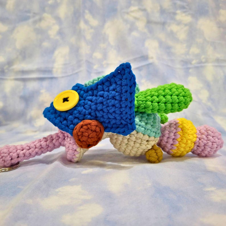 Chibi Crochet Monster Hunter Pukei-pukei Keychain Plush - Etsy