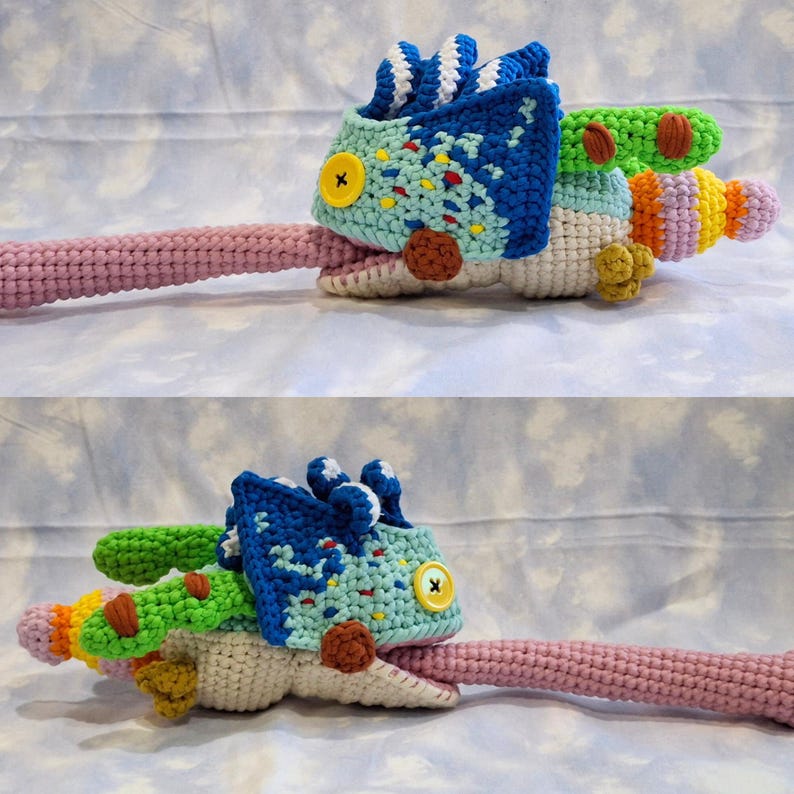Crochet Pukei-pukei Plush: Monster Hunter MHW Charm, Cosplay Accessory ...