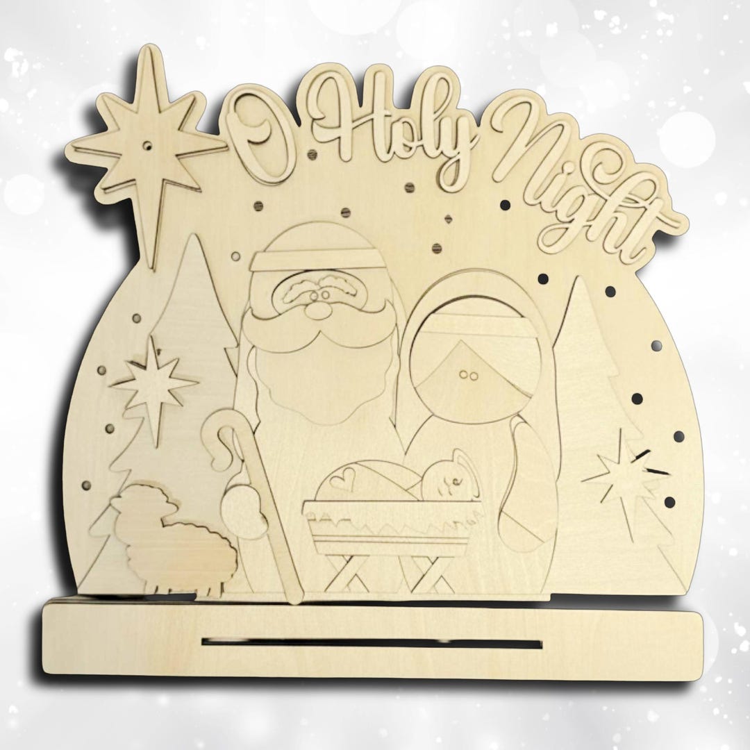 DIY Light-up Nativity Scene Kit: Unfinished Wood Christmas Decor - Etsy