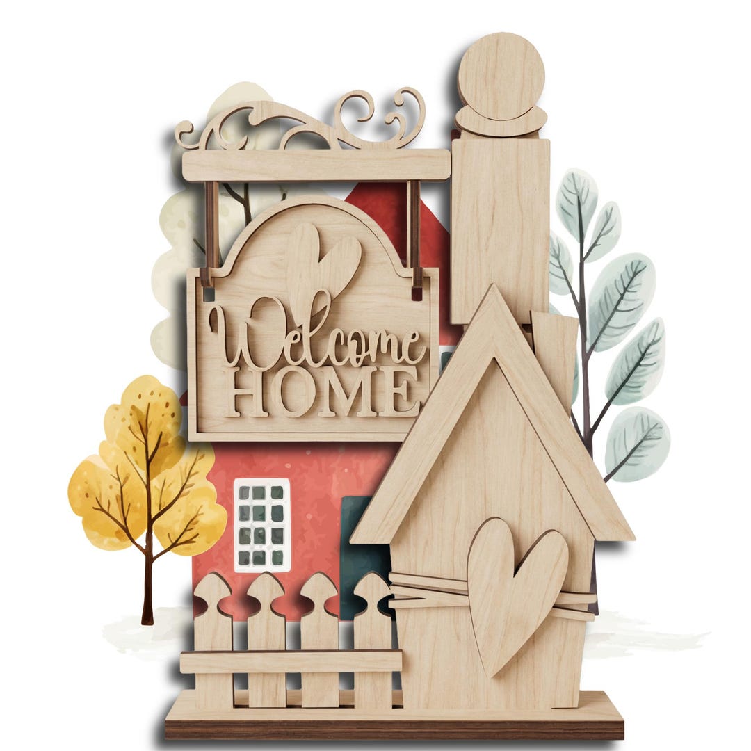 Welcome Home Wood Sign DIY Kit, Unfinished Rustic Decor - Etsy