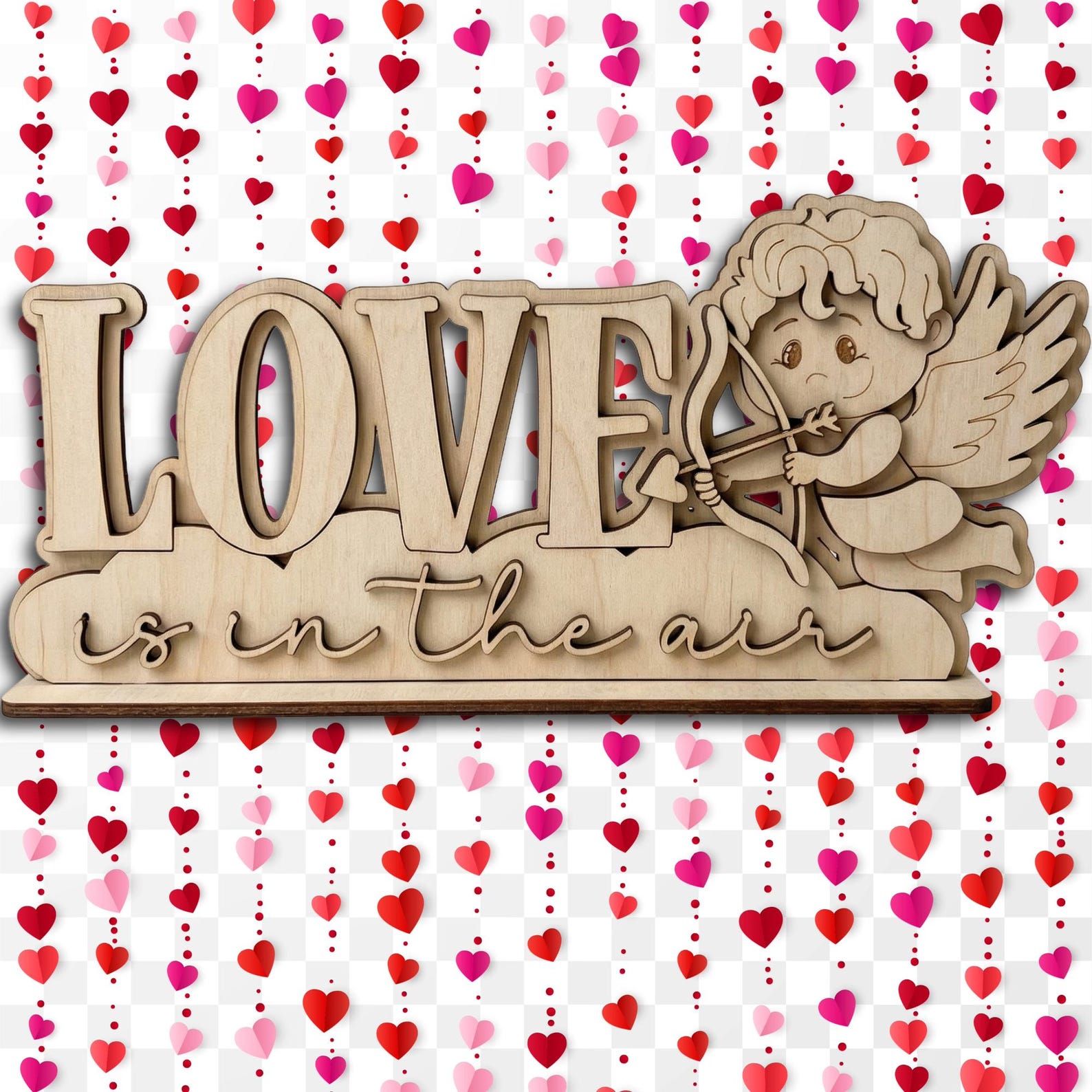 DIY Valentine Wood Sign Kit – Cupid Shelf Sitter, Unfinished Decor - Etsy