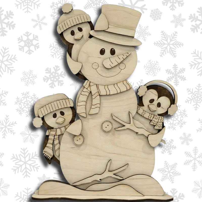 Wood Snowman for Painting - Etsy