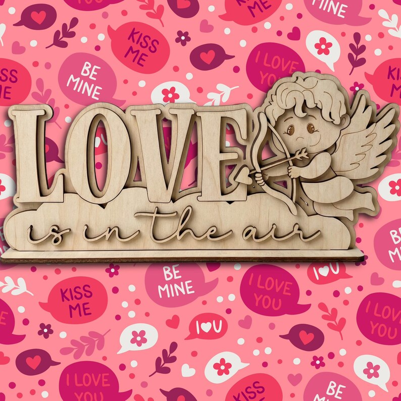 DIY Valentine Wood Sign Kit – Cupid Shelf Sitter, Unfinished Decor - Etsy