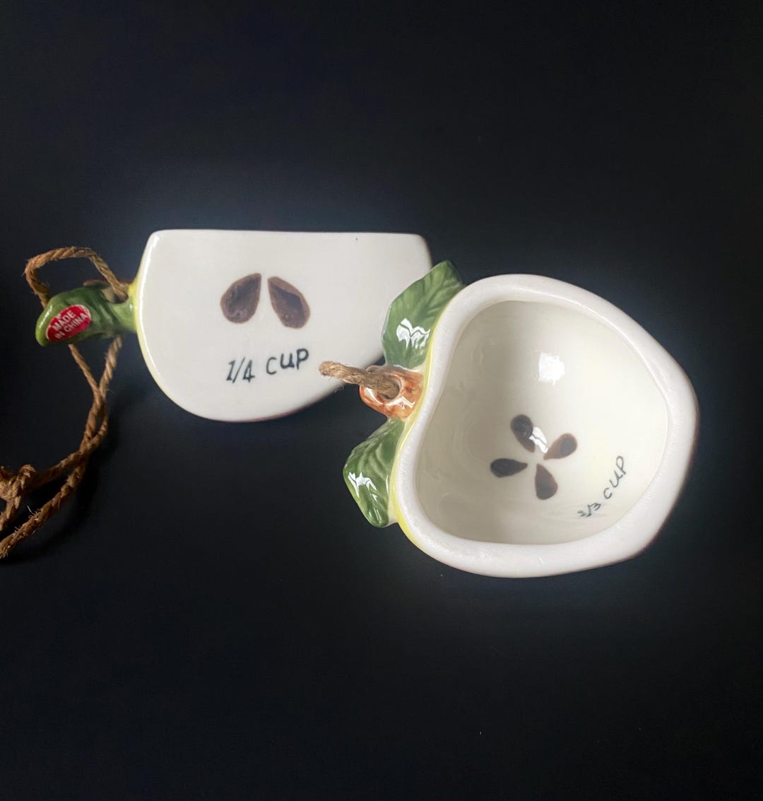 Vintage Apple Measuring Cups - 1/3 & 1/4 Cup Only - Etsy