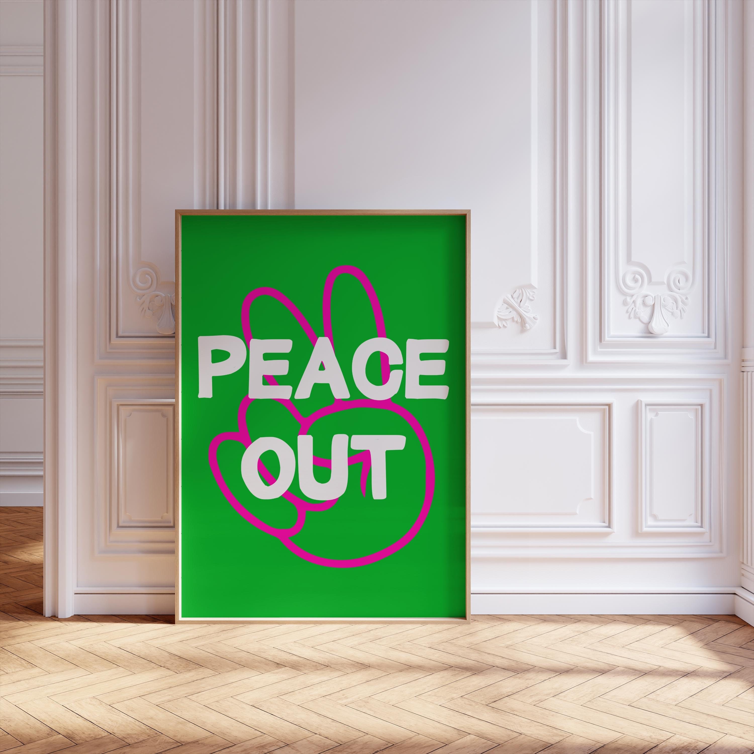 Peace Print, Peace Sign Poster, Bold Typography Decor, New Home Gift - Etsy