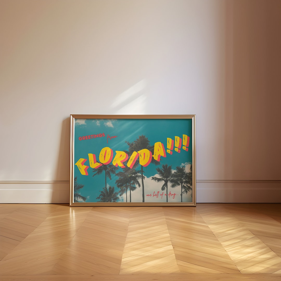 Florida!!! Print Tortured Poets Department Poster TTPD Wall Art Retro ...