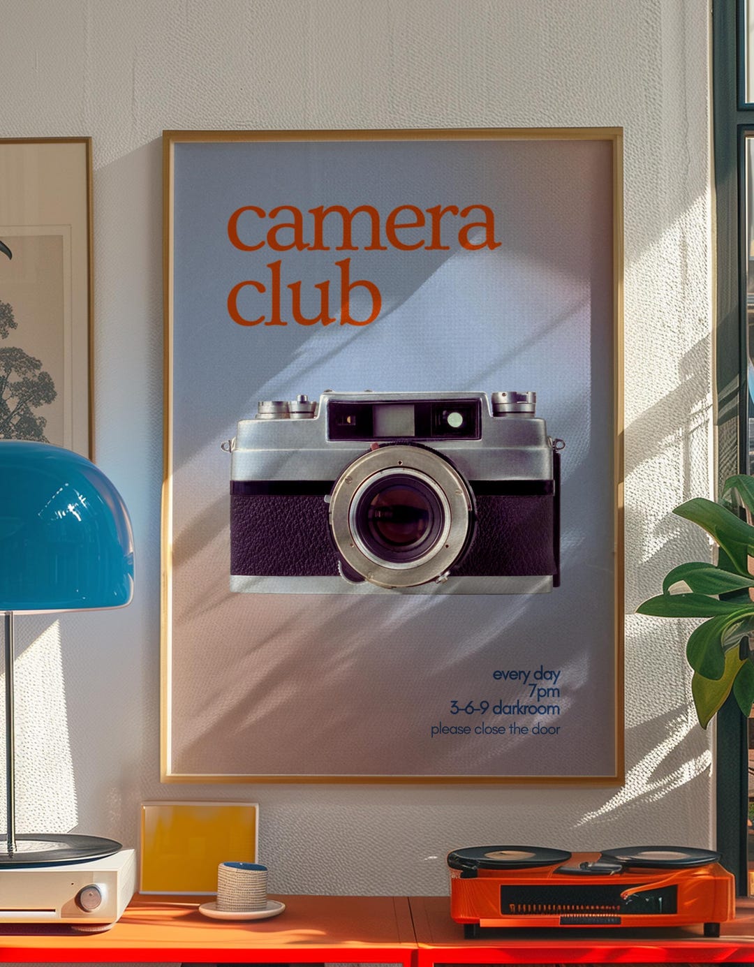 Camera Club Print, Photographer Poster, Minimal Wall Art, Gifts for ...