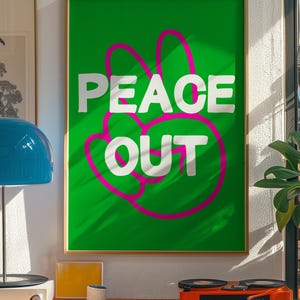 Peace Print, Peace Sign Poster, Bold Typography Decor, New Home Gift - Etsy