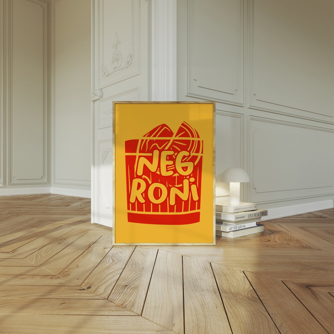 Negroni Print Italian Negroni Poster Typography Print Cocktail Wall Art ...