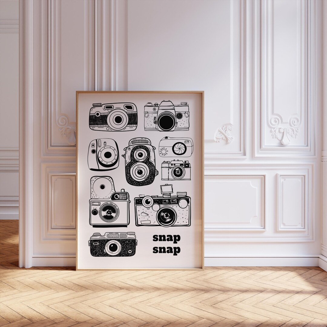 Snap Snap Retro Camera Print, Printable Vintage Camera Poster, Polaroid ...
