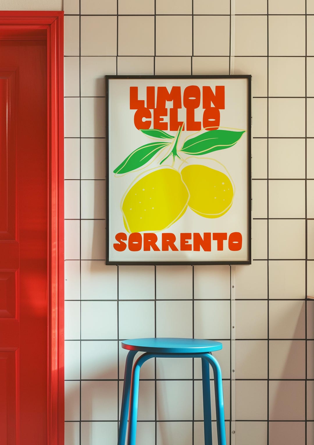 Limoncello Print, Italian Lemon Poster, Bright Kitchen Decor, Cocktail ...