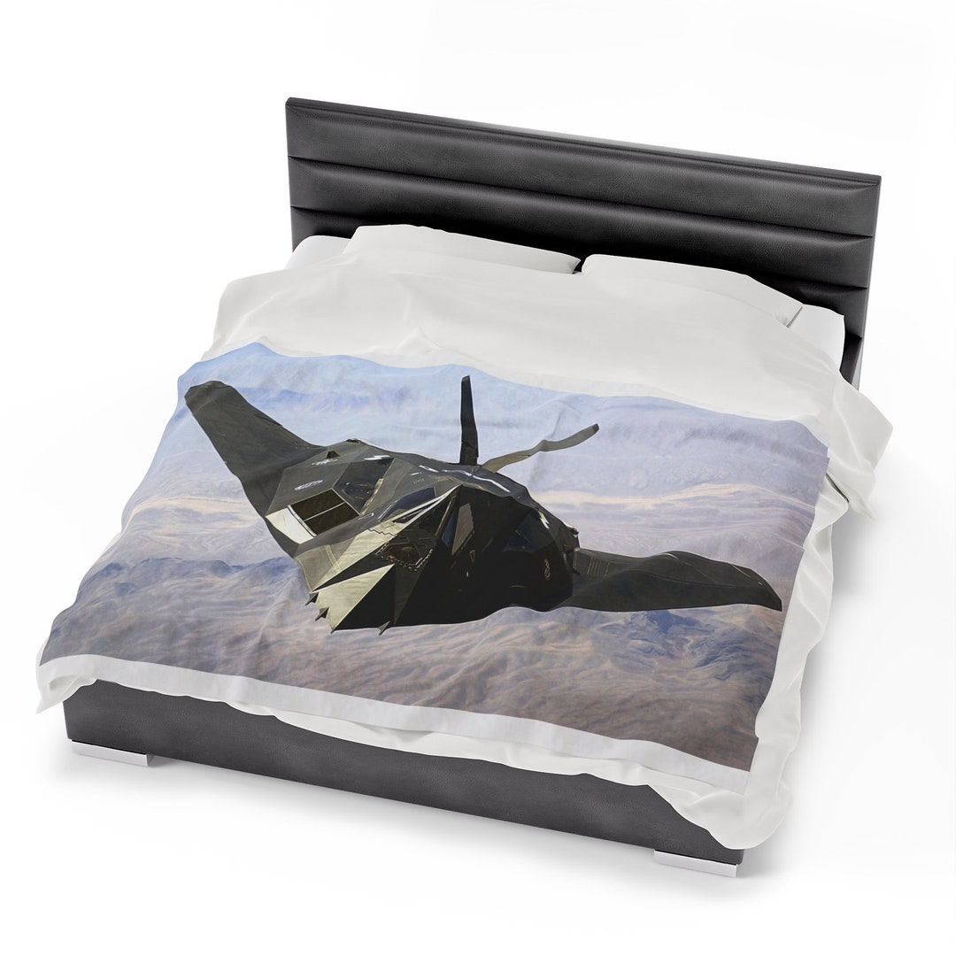 2.0 Lockheed Martin F-117 Nighthawk Plush Blanket 30x30, 50x60, 60x80 ...