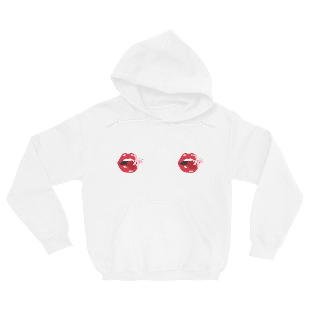 Cherry Kiss Coquette Hoodie - Y2K Bow Aesthetic - Cute Women's Y2K ...