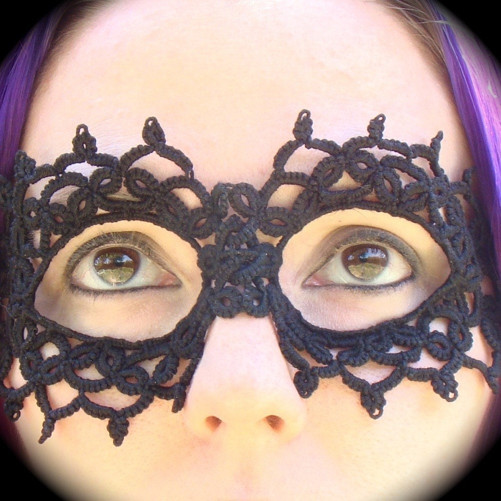Tatted Lace Mask - the Power of Voodoo - Black - Etsy