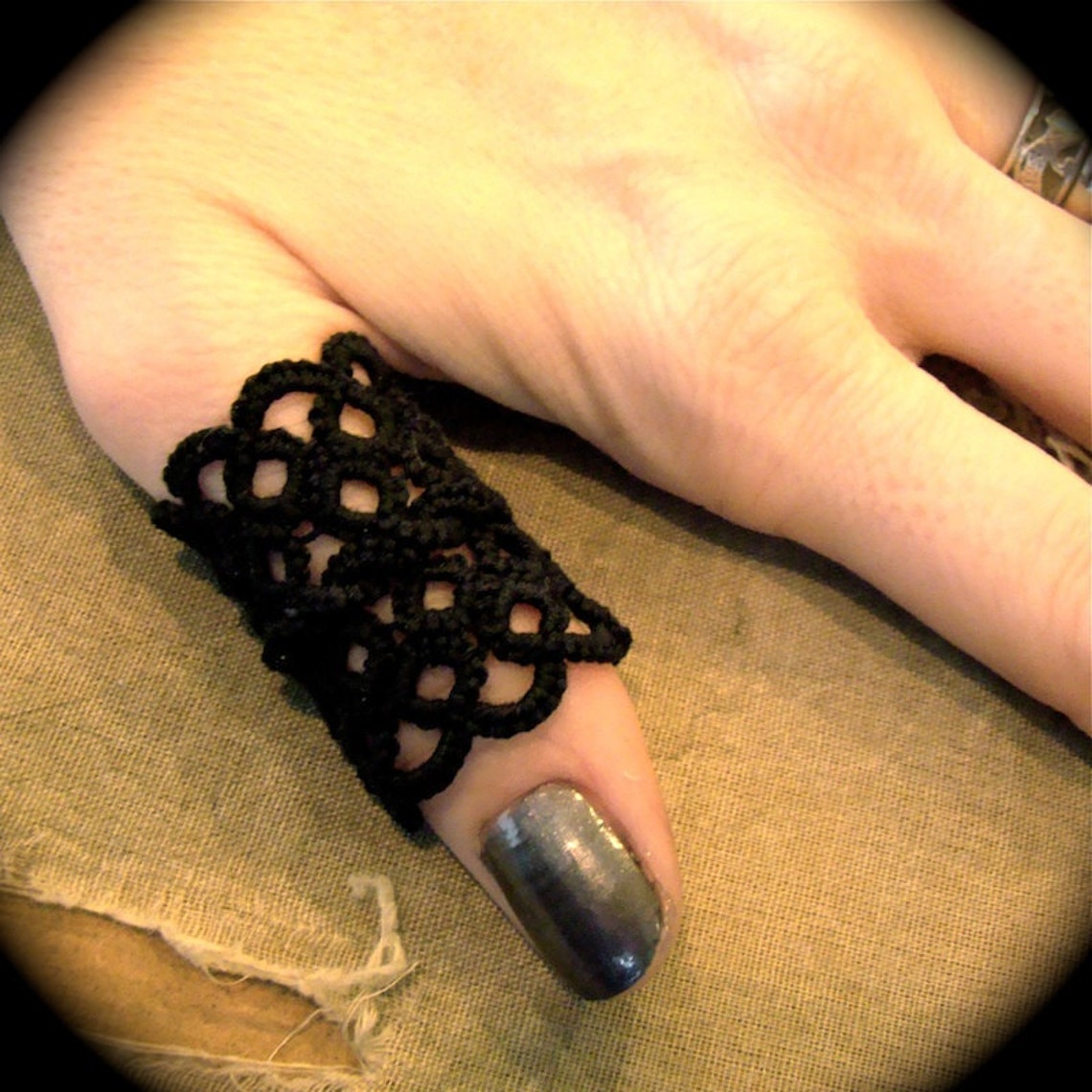 Tatted Lace Ring Double Wide Weave - Etsy