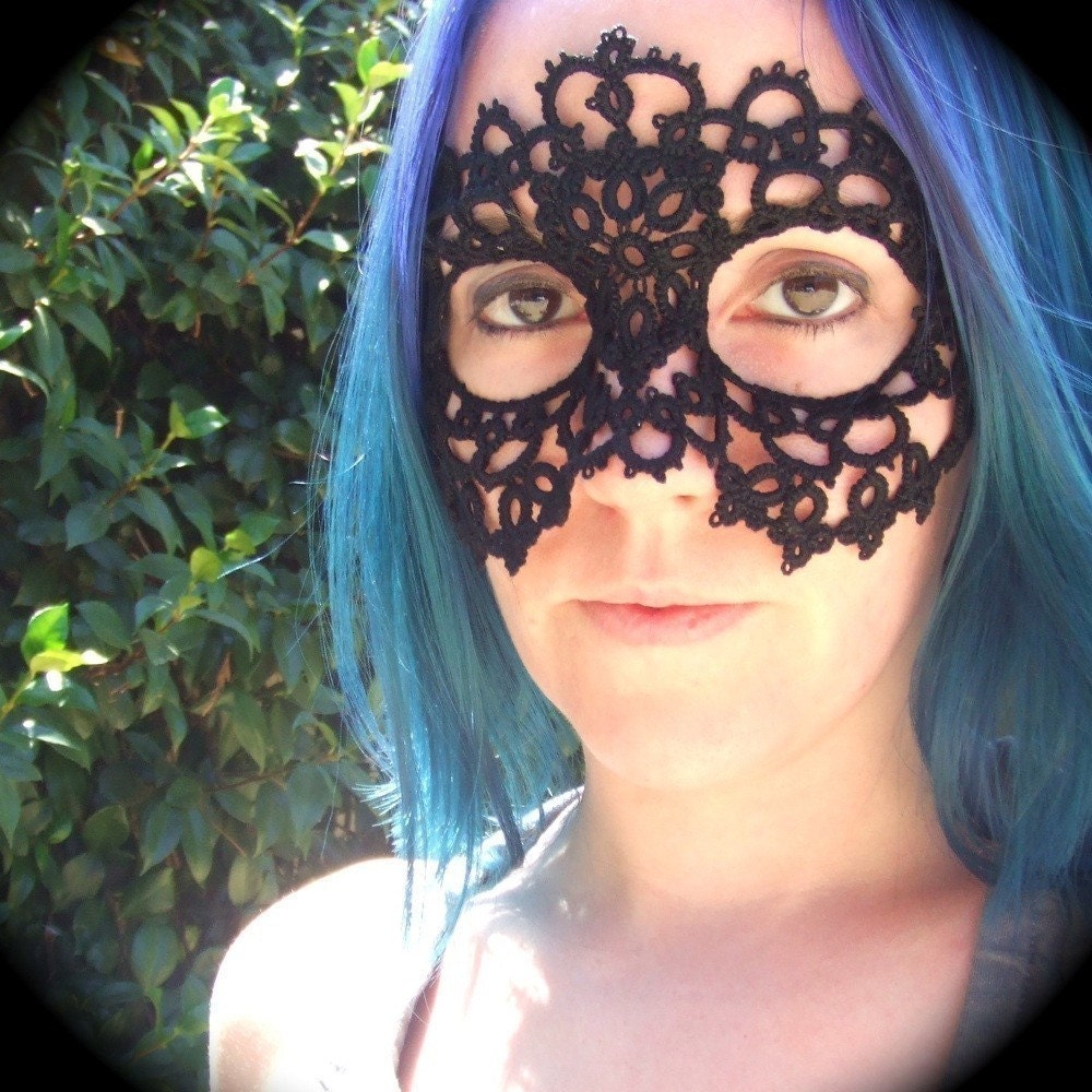 Tatted Lace Mask as the World Falls Down - Etsy