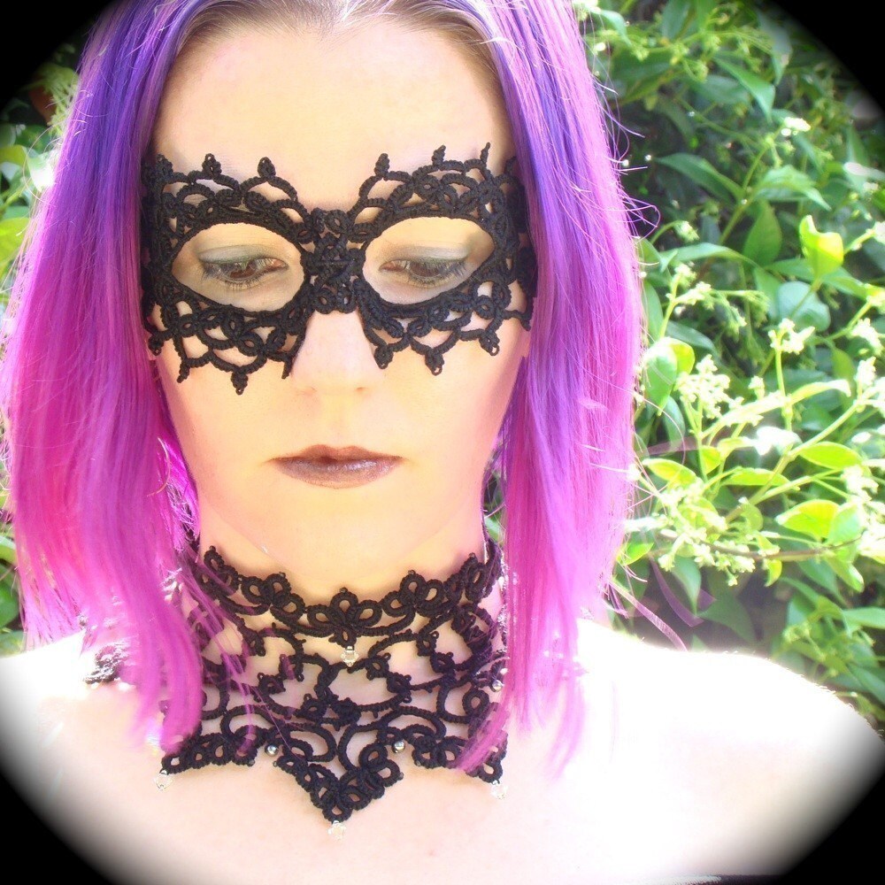 Tatted Lace Mask - the Power of Voodoo - Black - Etsy